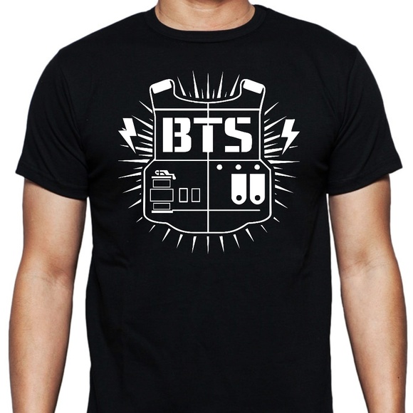 Shirts | Bts Army Vest Print Black Tshirt | Poshmark